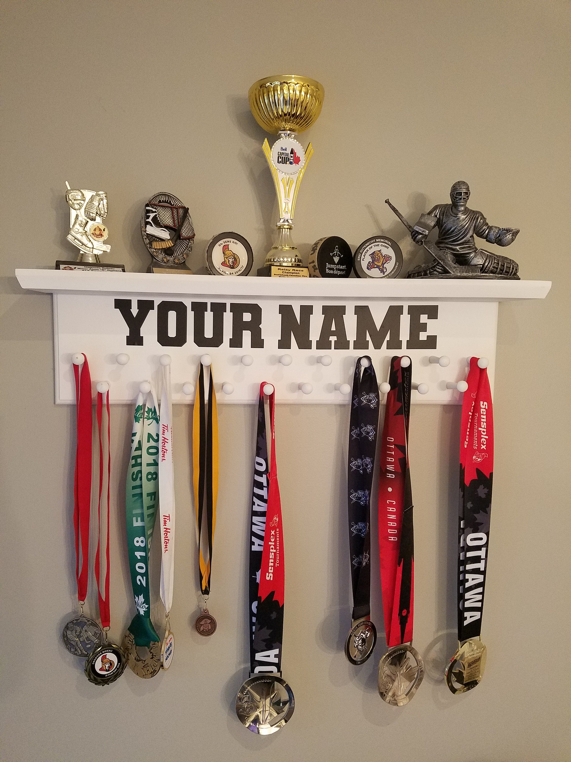 Personalized Trophy Shelf - White - Etsy Canada