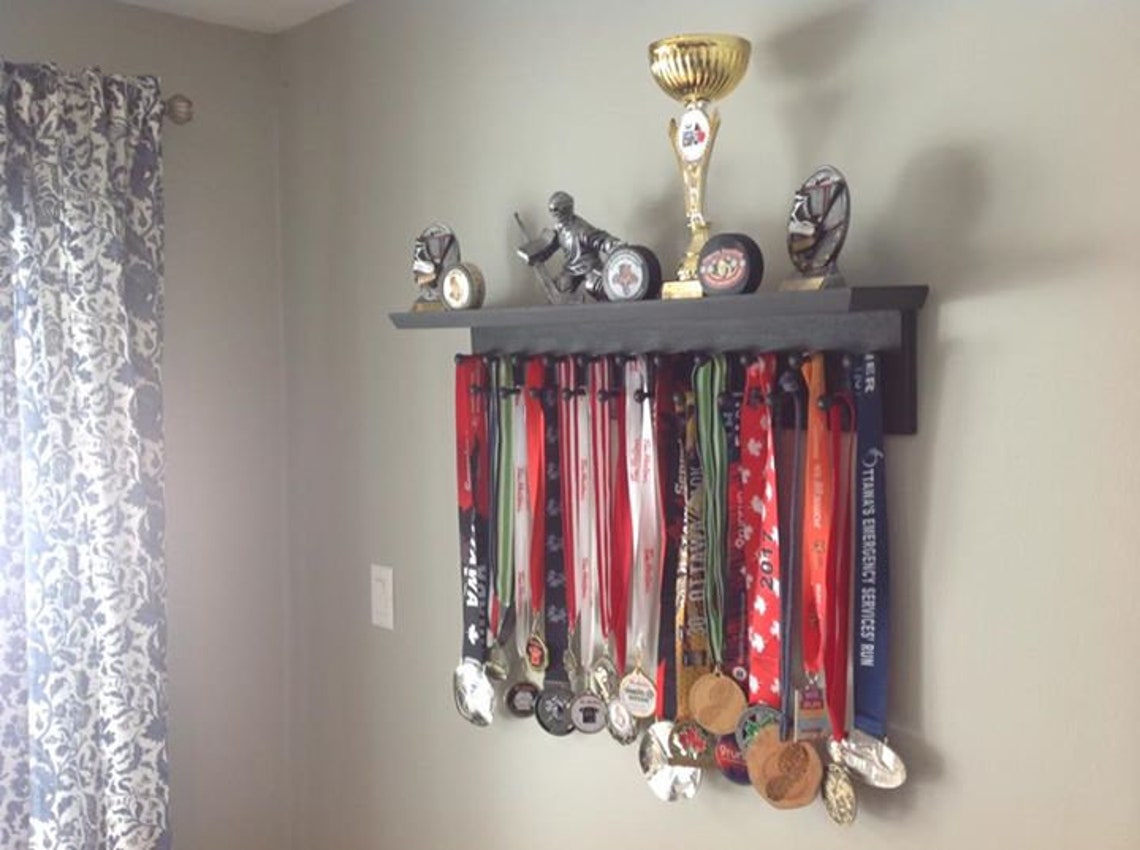 Trophy/award Display Shelf _ BLACK - Etsy