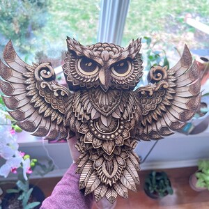 Owl Multi-layered Wood Art, Owl Gifts, Owl Gifts for Women, Owl Gifts ...