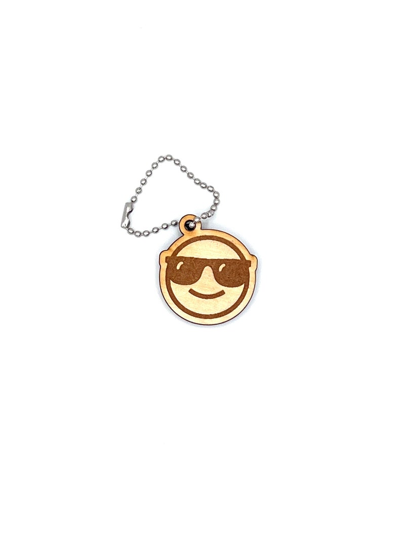 Smiling Face With Sunglasses Emoji Keychain - Etsy
