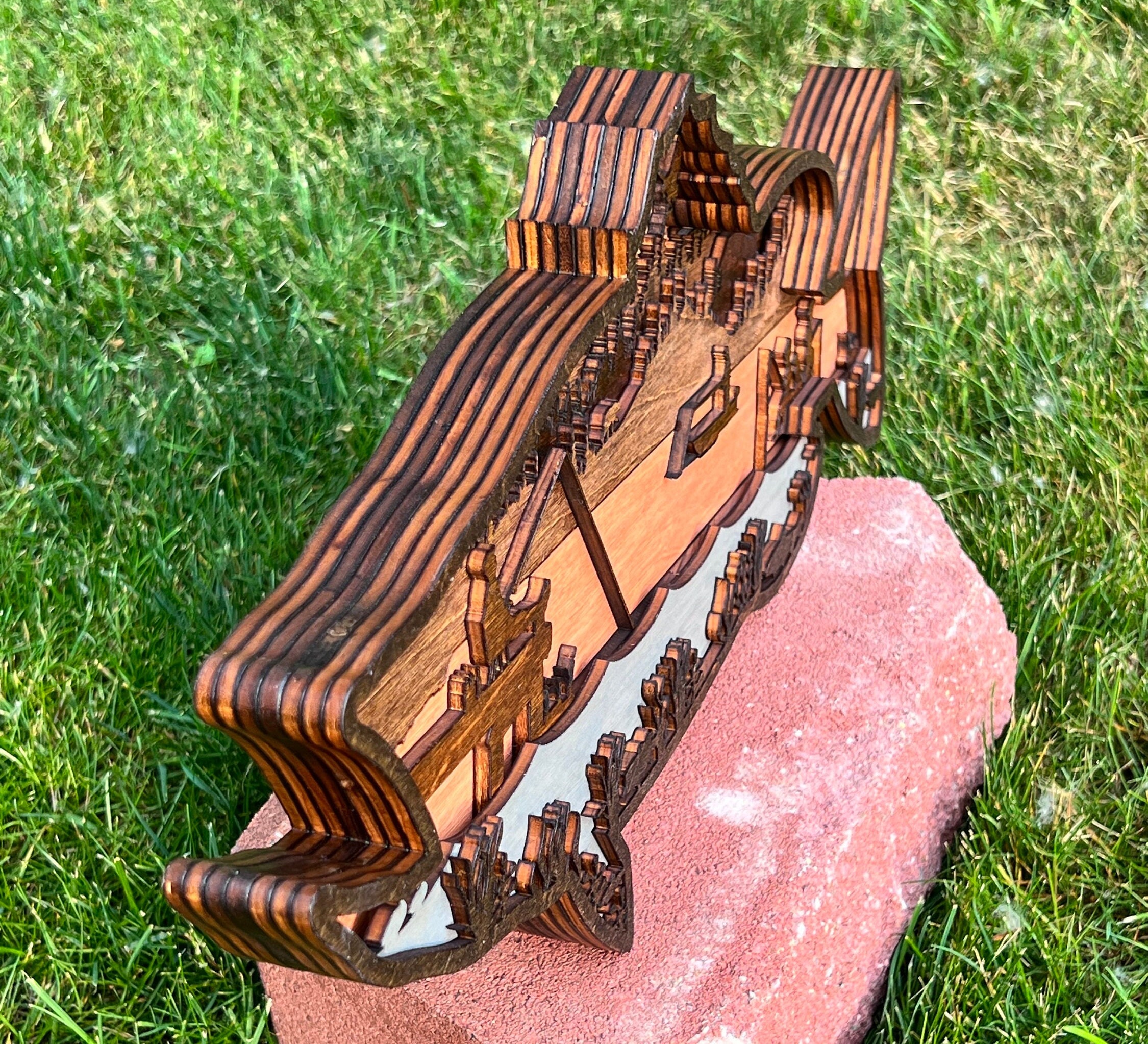 Largemouth Bass Fishing Multi-layered Wood, Fishing Decor, Bass Gift ...