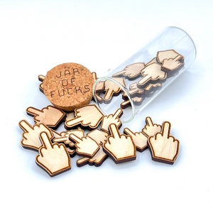 Middle Finger Jar of 25 , Adult Funny Gift, White Elephant Gift, Friend ...