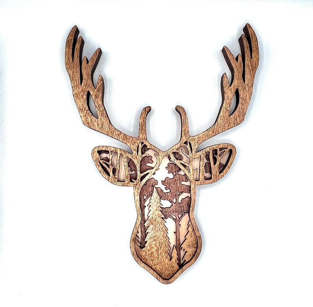 Multi-layered Deer, Hunting Decor, Wood Deer Gift, Wall Art for Hunter ...