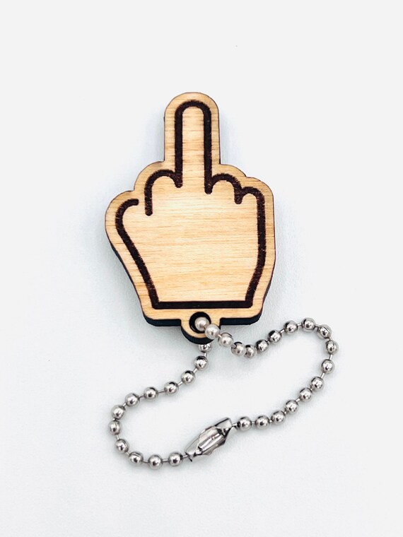 Middle Finger Keychain Obscene Gesture Giving the Finger - Etsy
