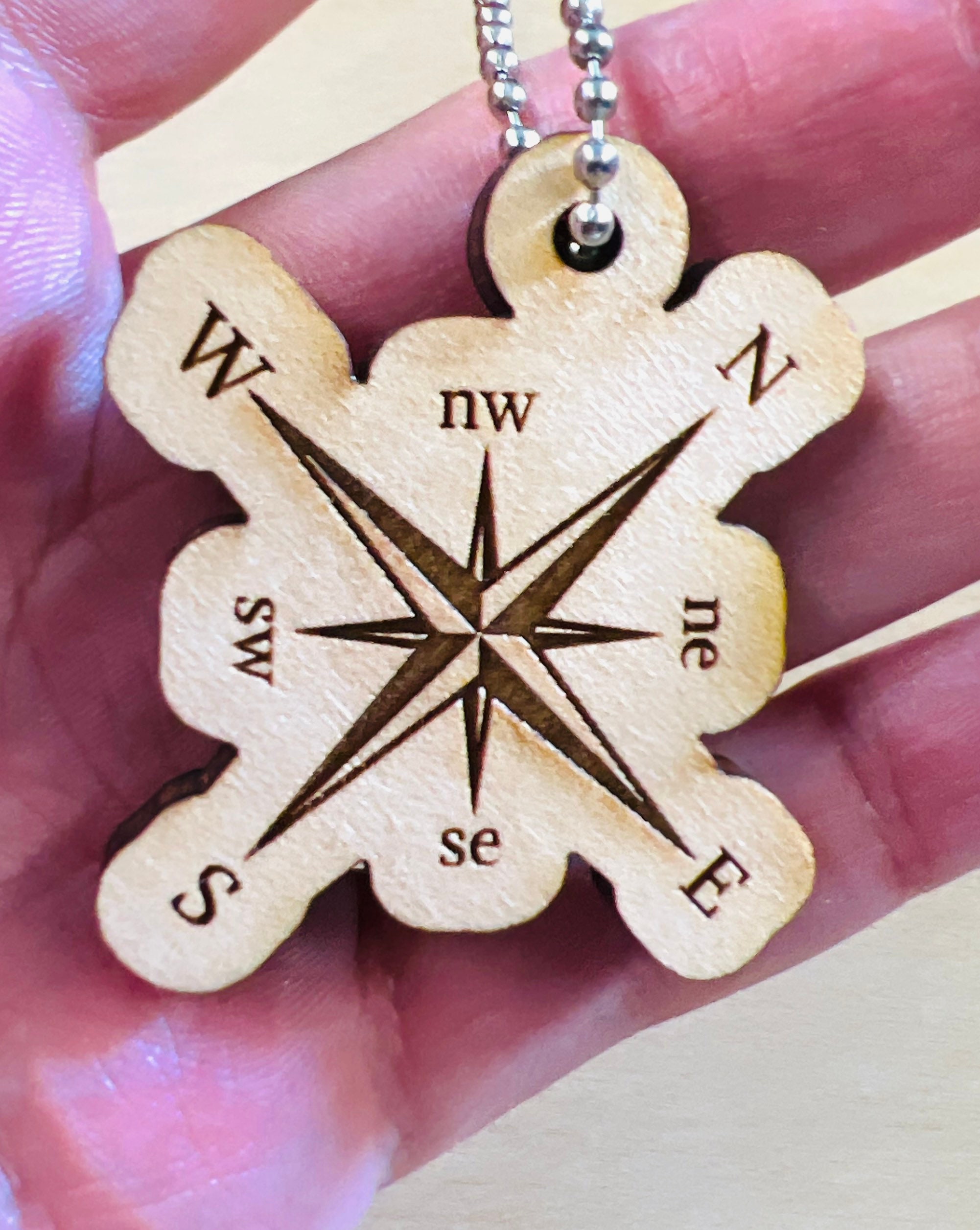 Nautical Compass Keychain, Compass Gift, Nautical Keychain, Compass ...