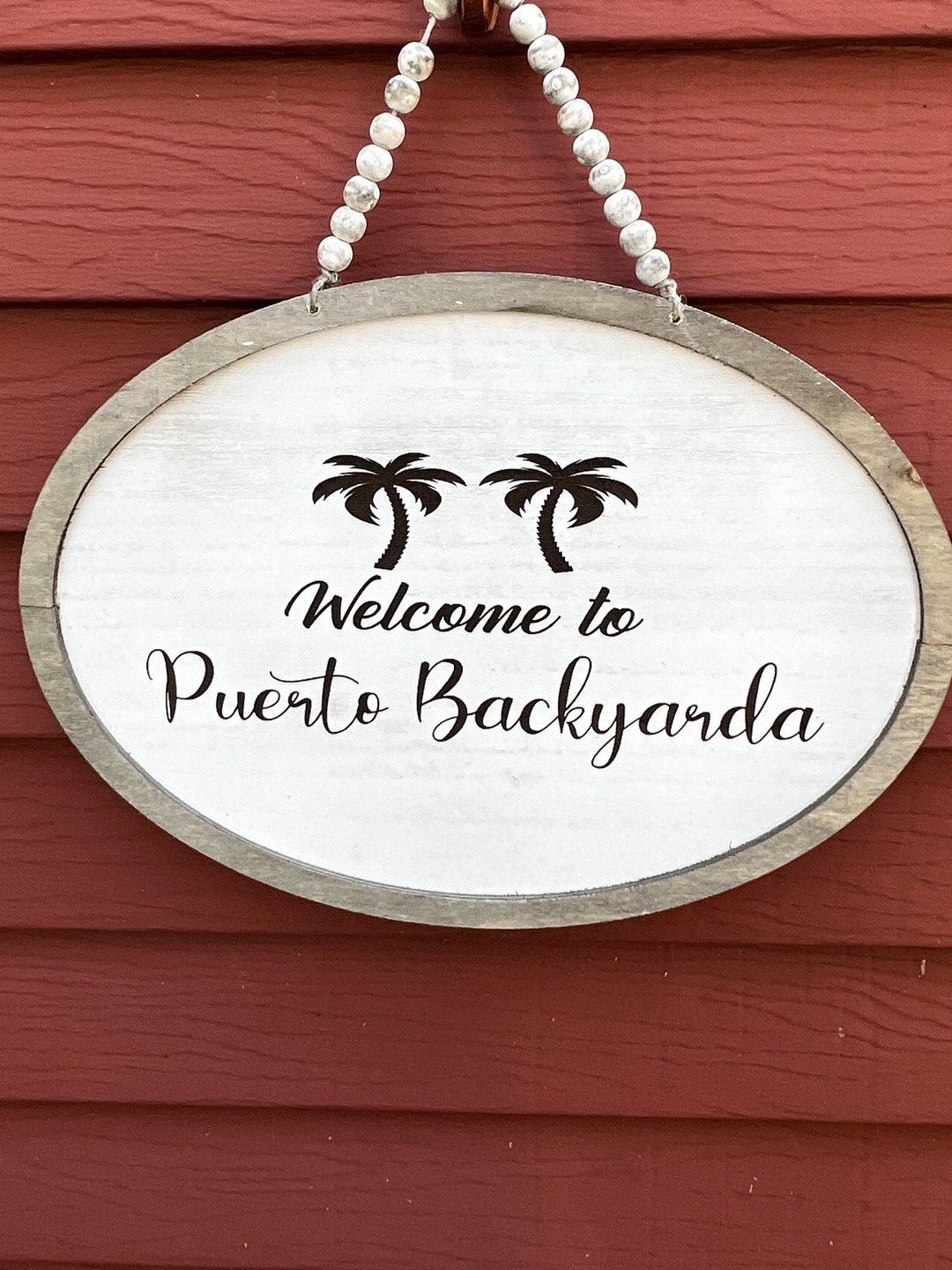 Welcome to Puerto Backyarda Sign - Etsy
