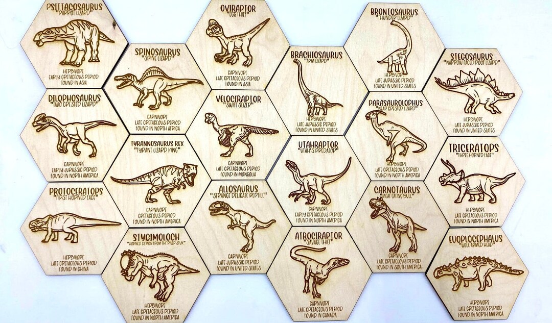 Dinosaur Fact Tokens Set of 18, Dinosaur Gifts - Etsy