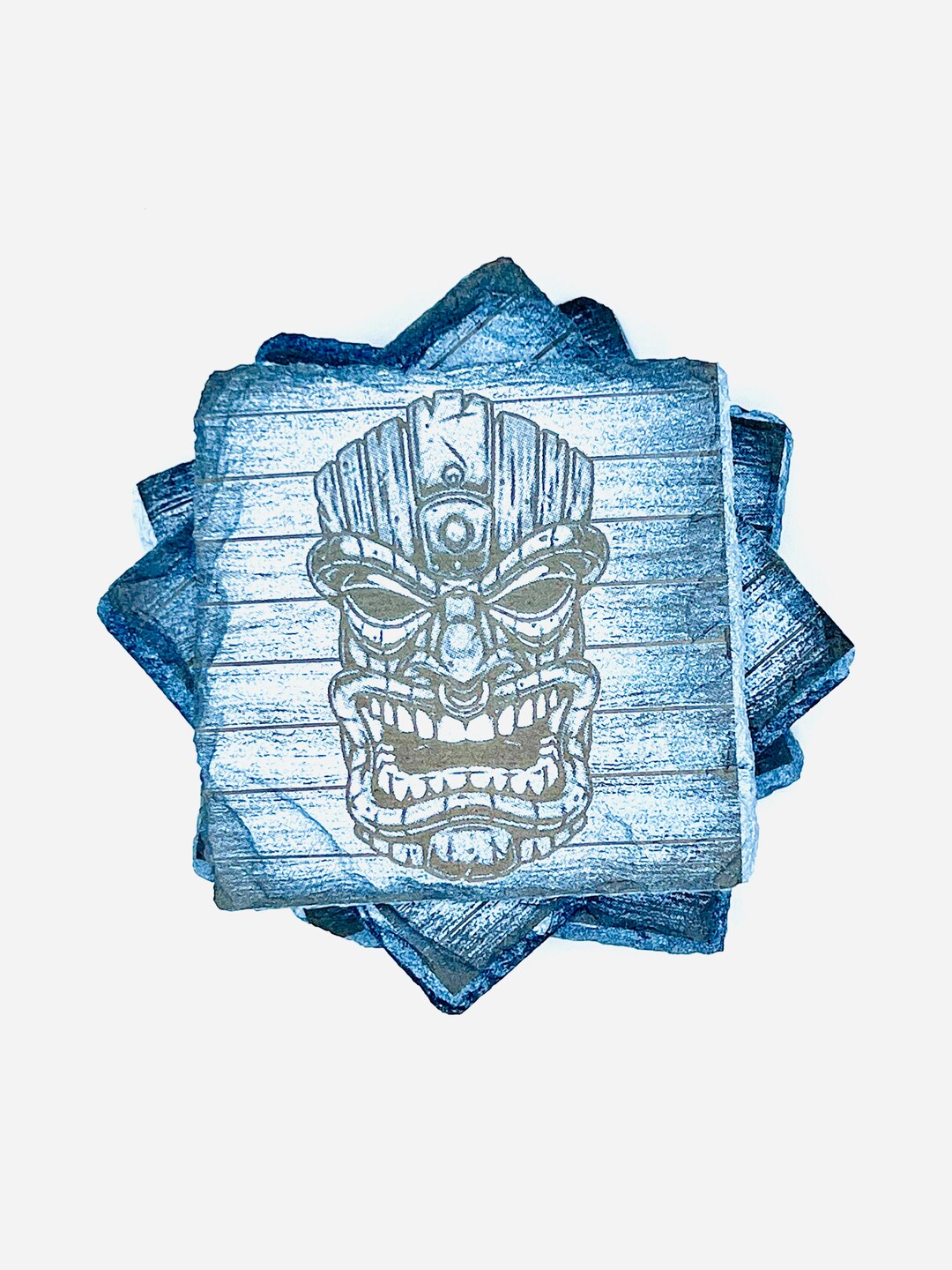 Tiki Mask Coaster, Tiki Bar Coasters, Tiki Decor, Tiki Decorations ...