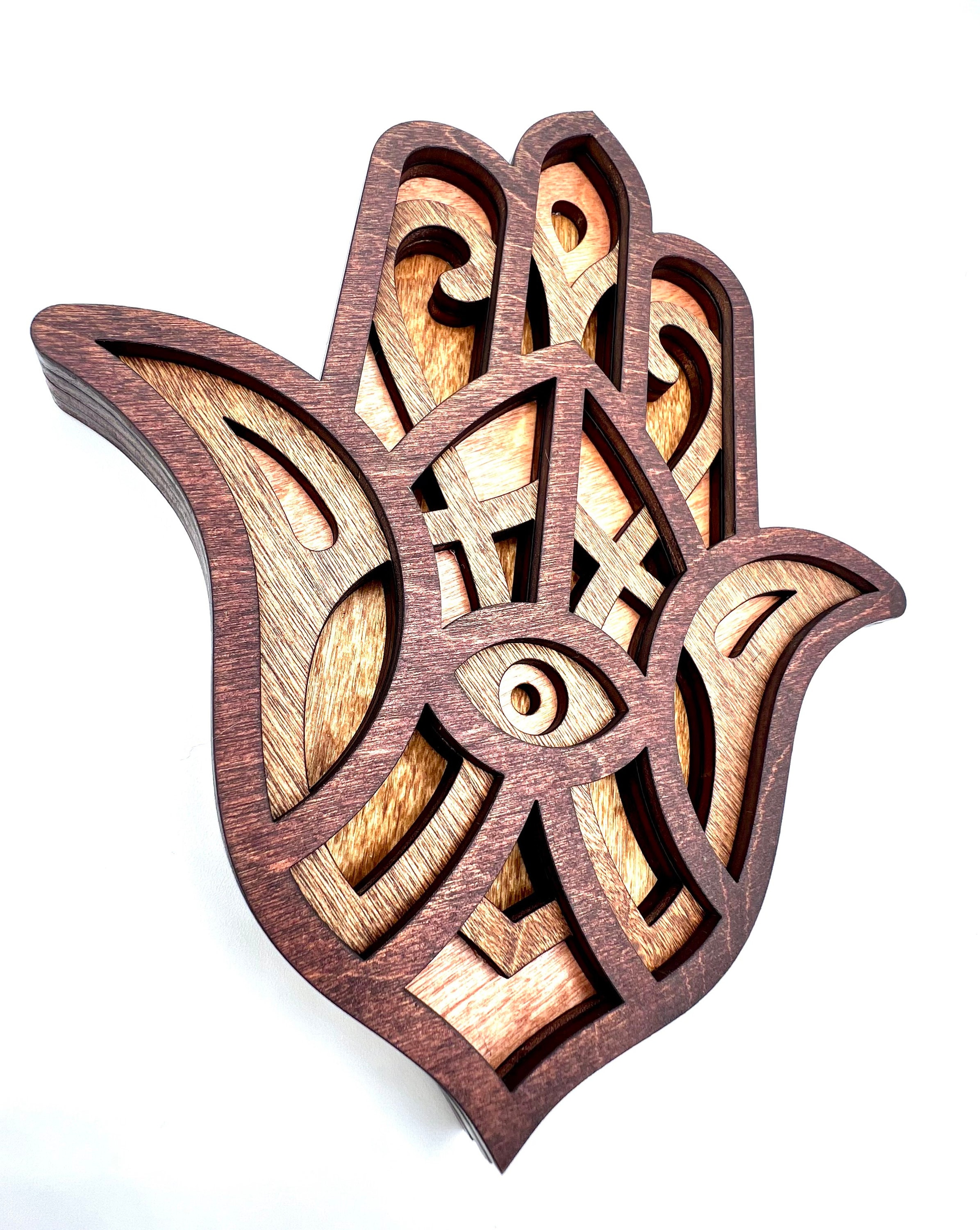 Hamsa Hand Wall Decor Multi-layered Wood Hamsa Gift Hand of - Etsy