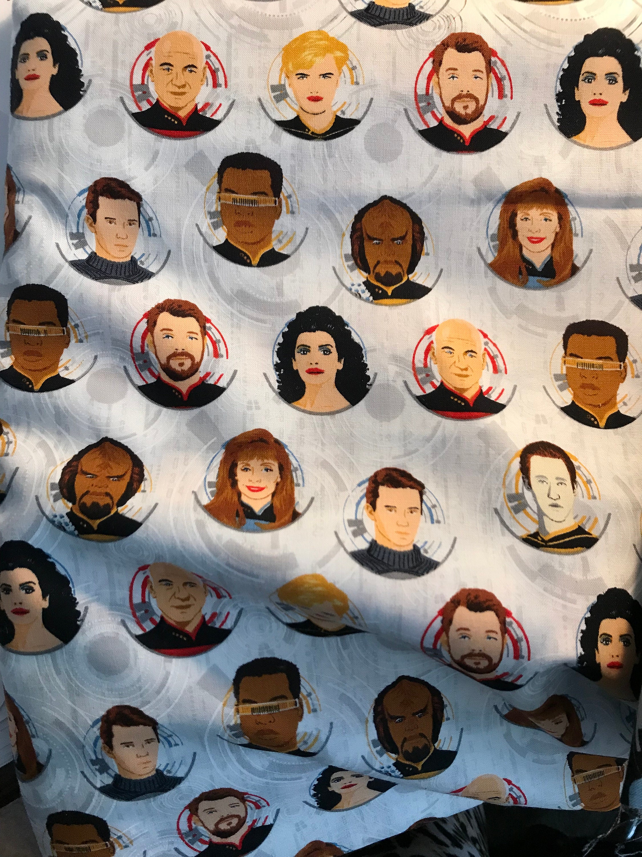 Star Trek TNG Characters Face Mask Super Rare Fabric - Etsy