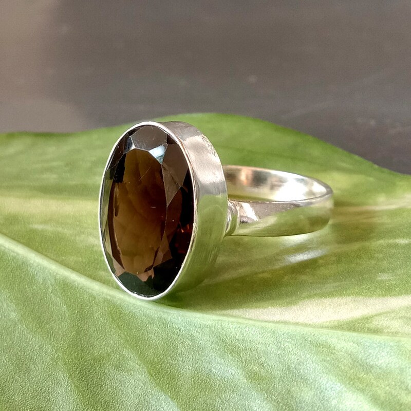 Smoky Quartz Ring - Etsy