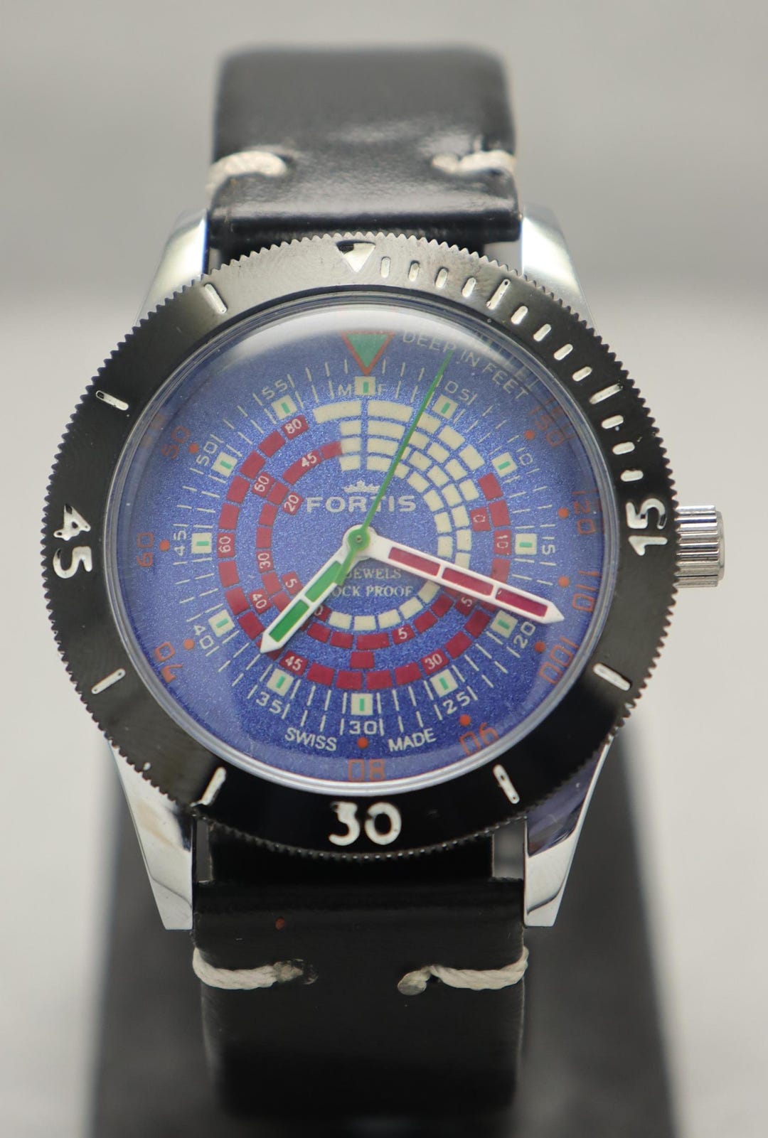 Fortis Sports Blue Dial 17J Swiss Hand Winding Movement Men's Wrist ...