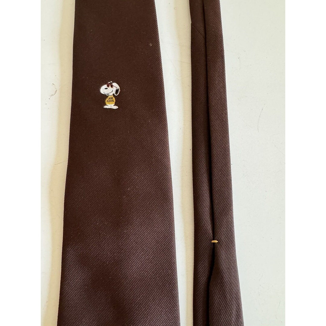 Resilio Brown Necktie Tie Peanuts Snoopy Jo Cool Vintage United Feature ...