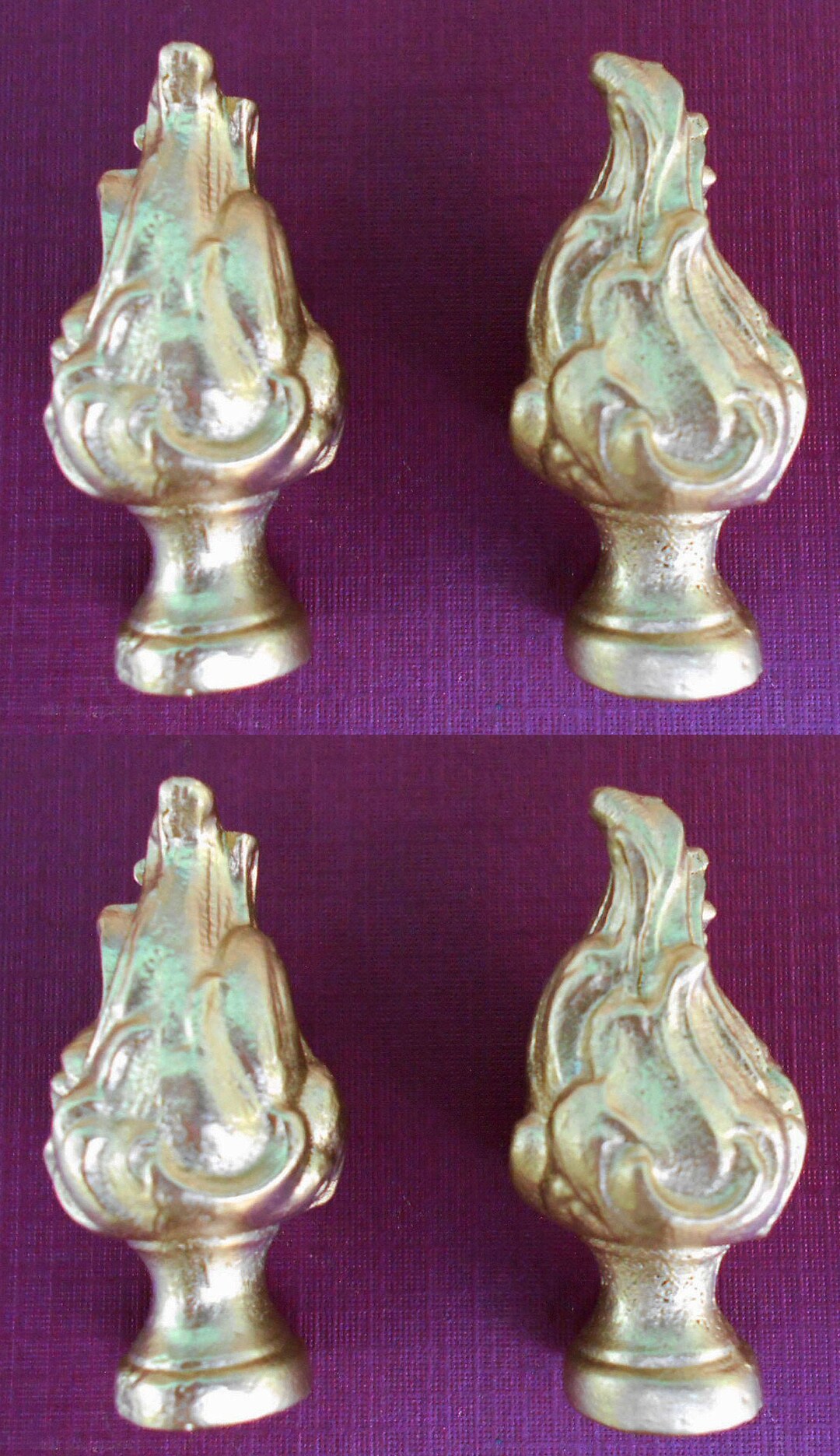 Set of 4 Metal Mantle Clock Finials #3. Clock Parts. Metal Furniture ...