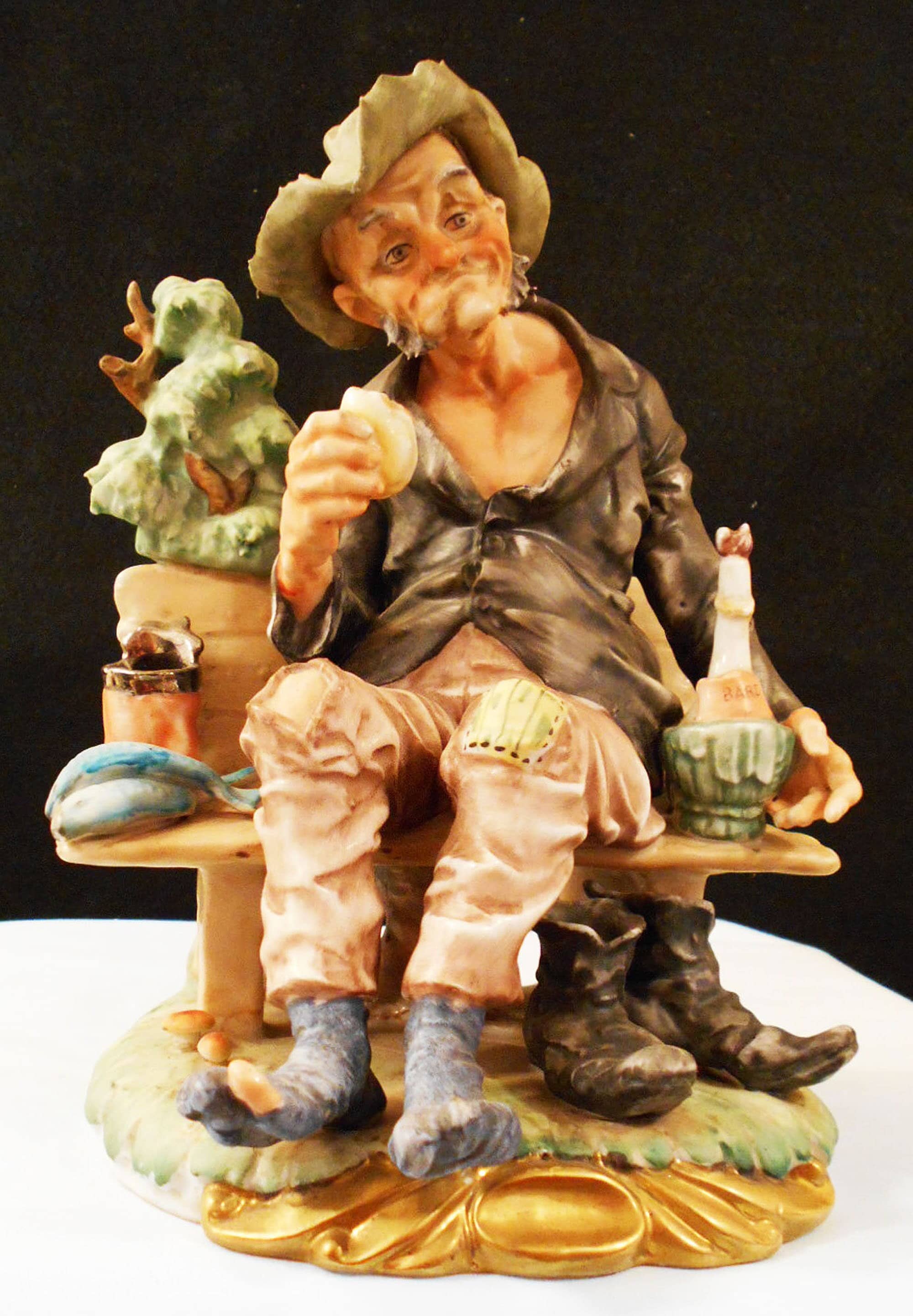 Poor-man-lunch. Vintage Porcelain figurine. Probably Lefton China ...