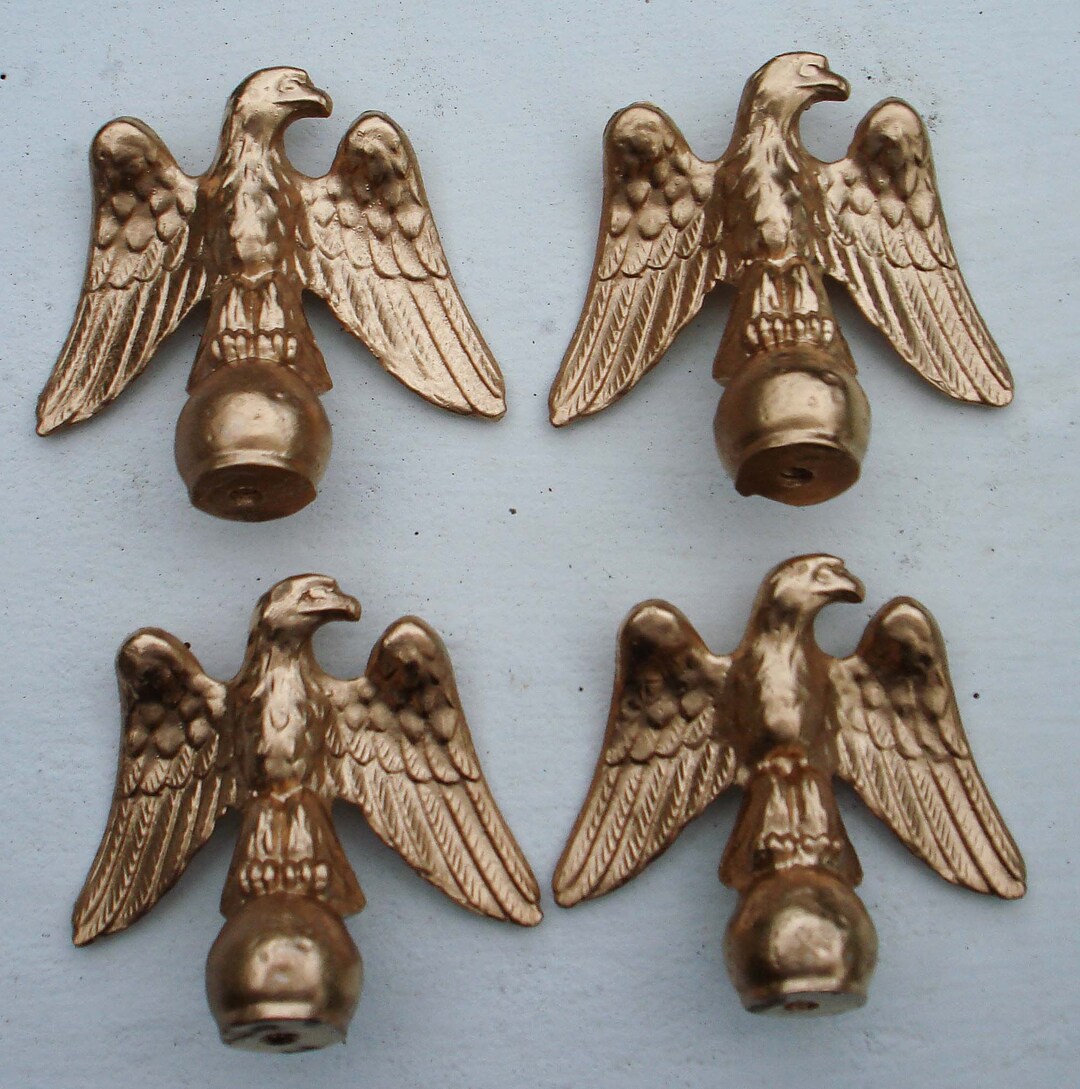 4 Metal Mantle Clock Finials-eagle .clock Parts.metal Furniture ...