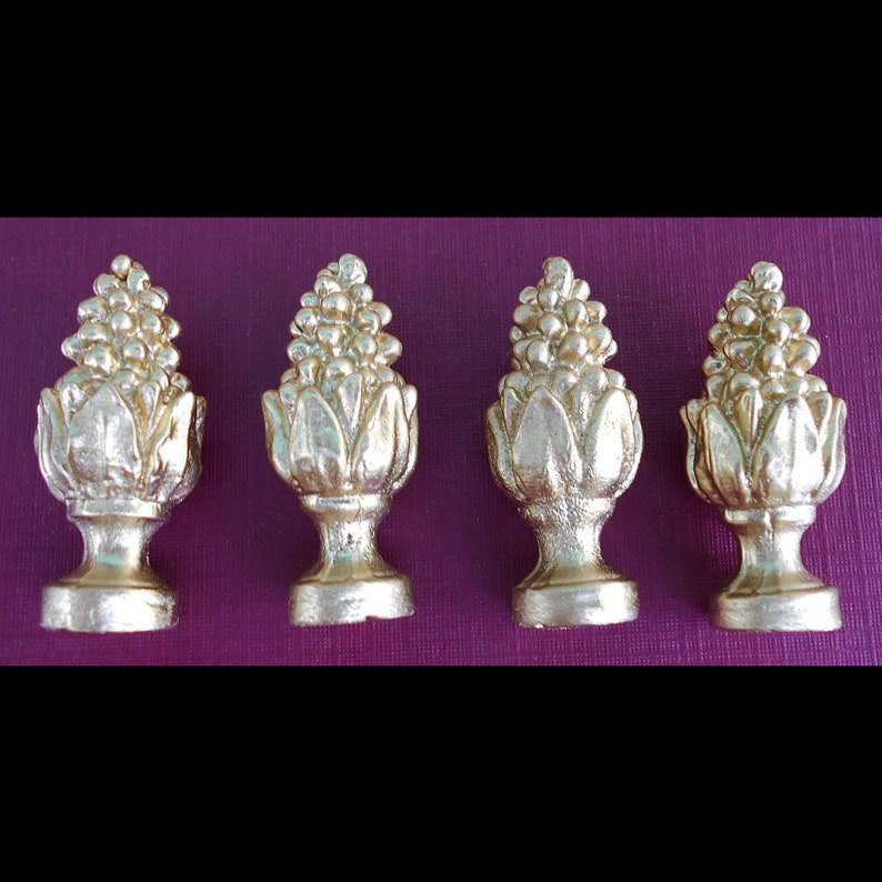 4 Metal Mantle Clock Finials #4 .clock Parts.metal Furniture ...