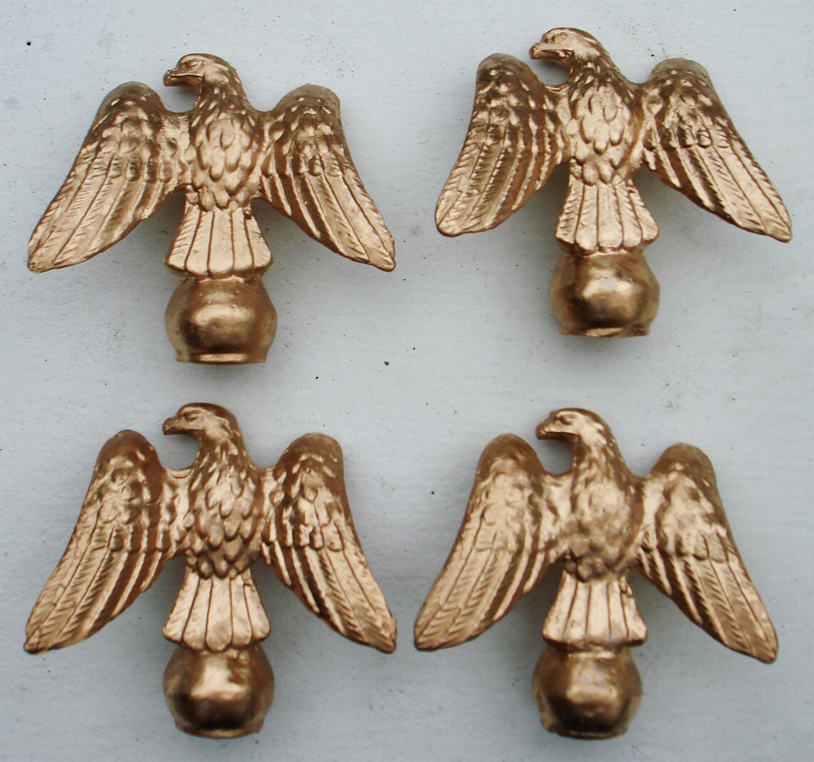 4 Metal Mantle Clock Finials-eagle .clock Parts.metal Furniture ...