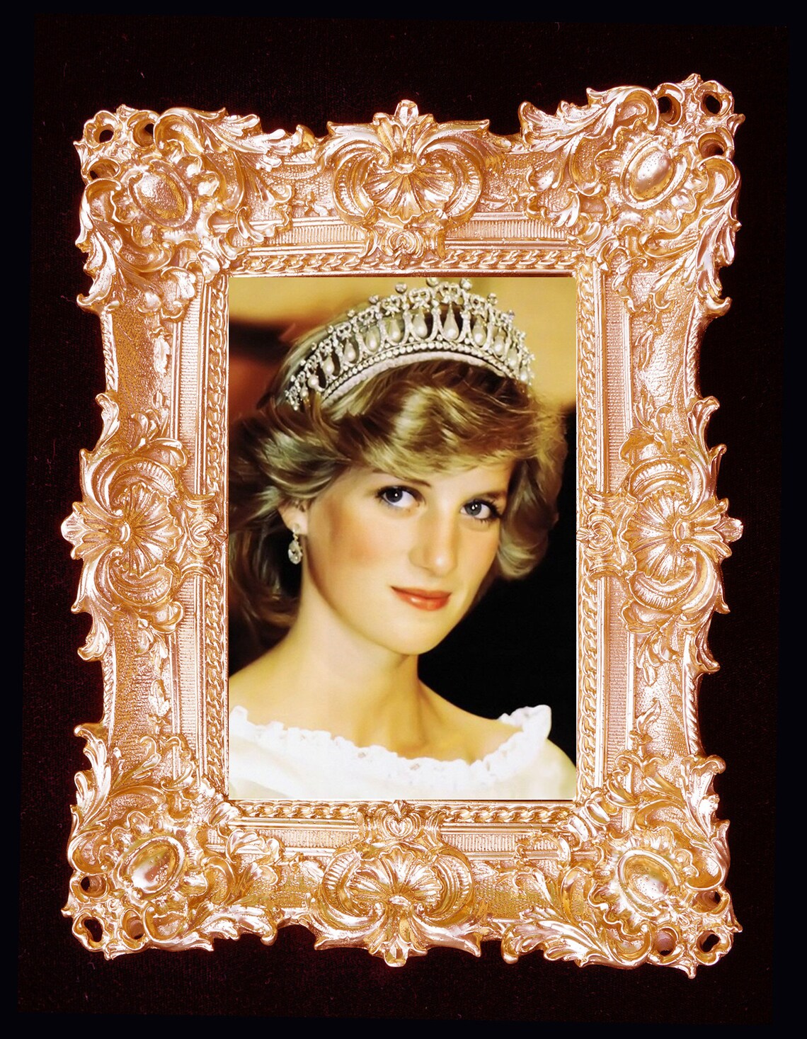 Princess Diana in Baroque Frame #4. Wall Decor. British Roayalty. - Etsy