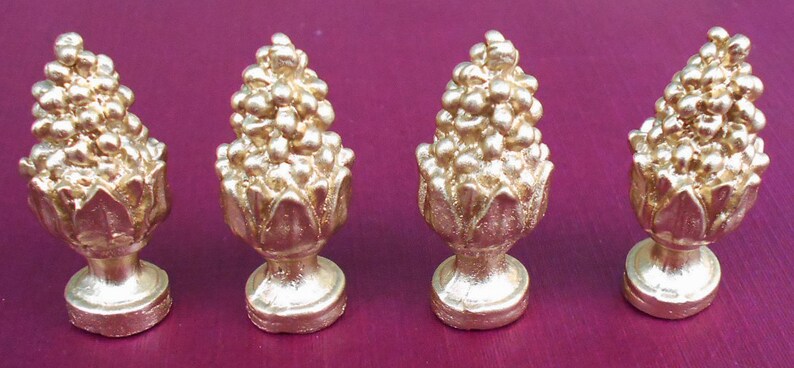 4 Metal Mantle Clock Finials #4 .clock Parts.metal Furniture ...