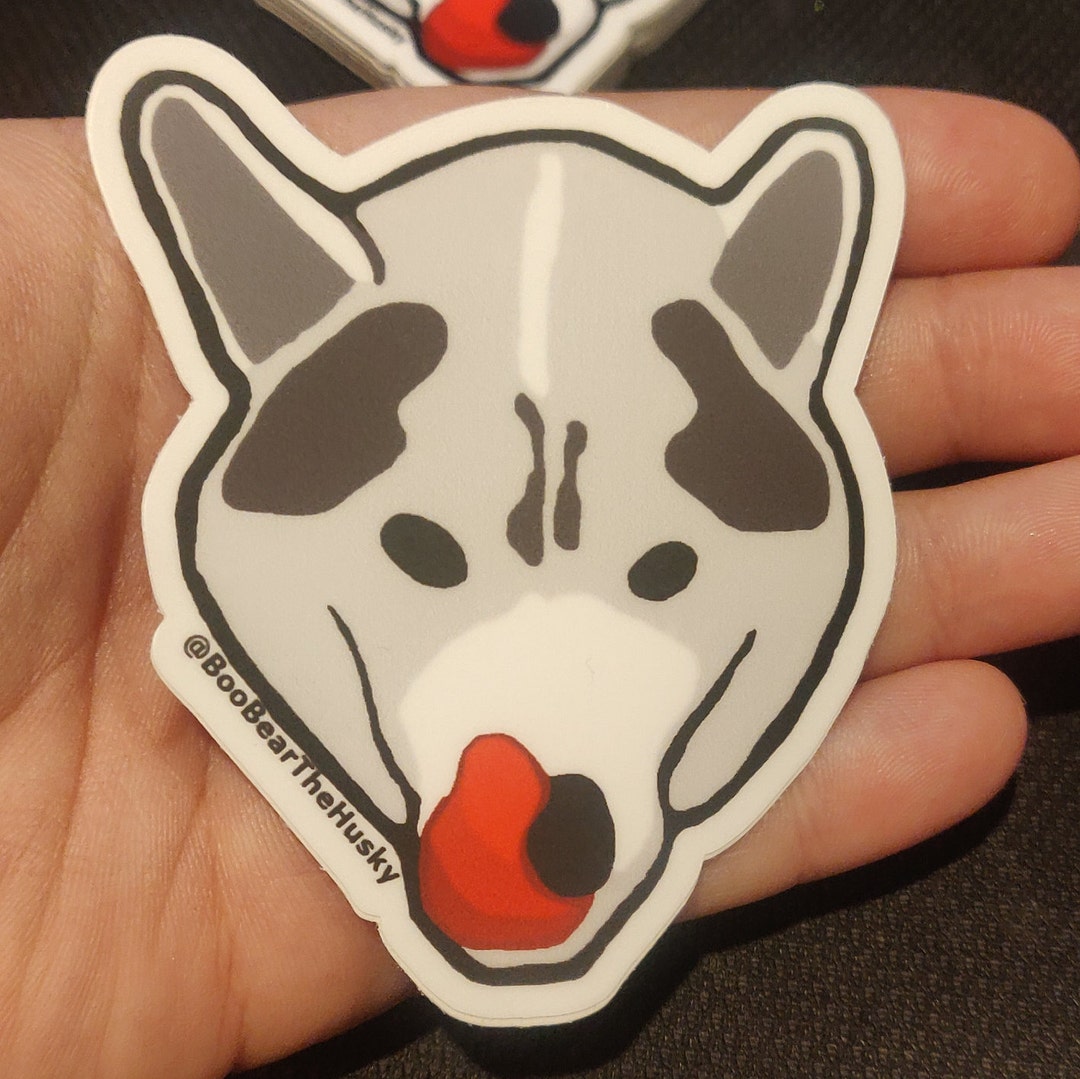 Husky Mlem Emote Sticker 3 - Etsy UK