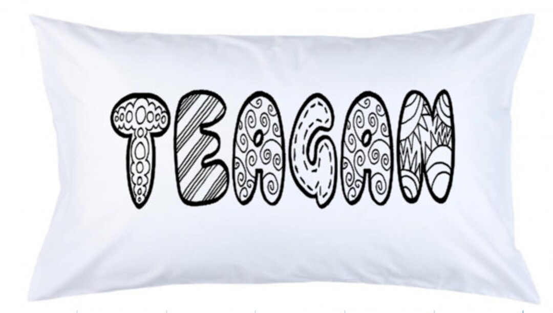 Color Your Own Pillowcase Custom Pillowcase Personalized Pillowcase ...