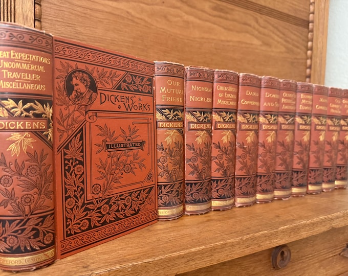 Late 1800s Charles Dickens Book Collection – Set of 11 Antiquarian ...