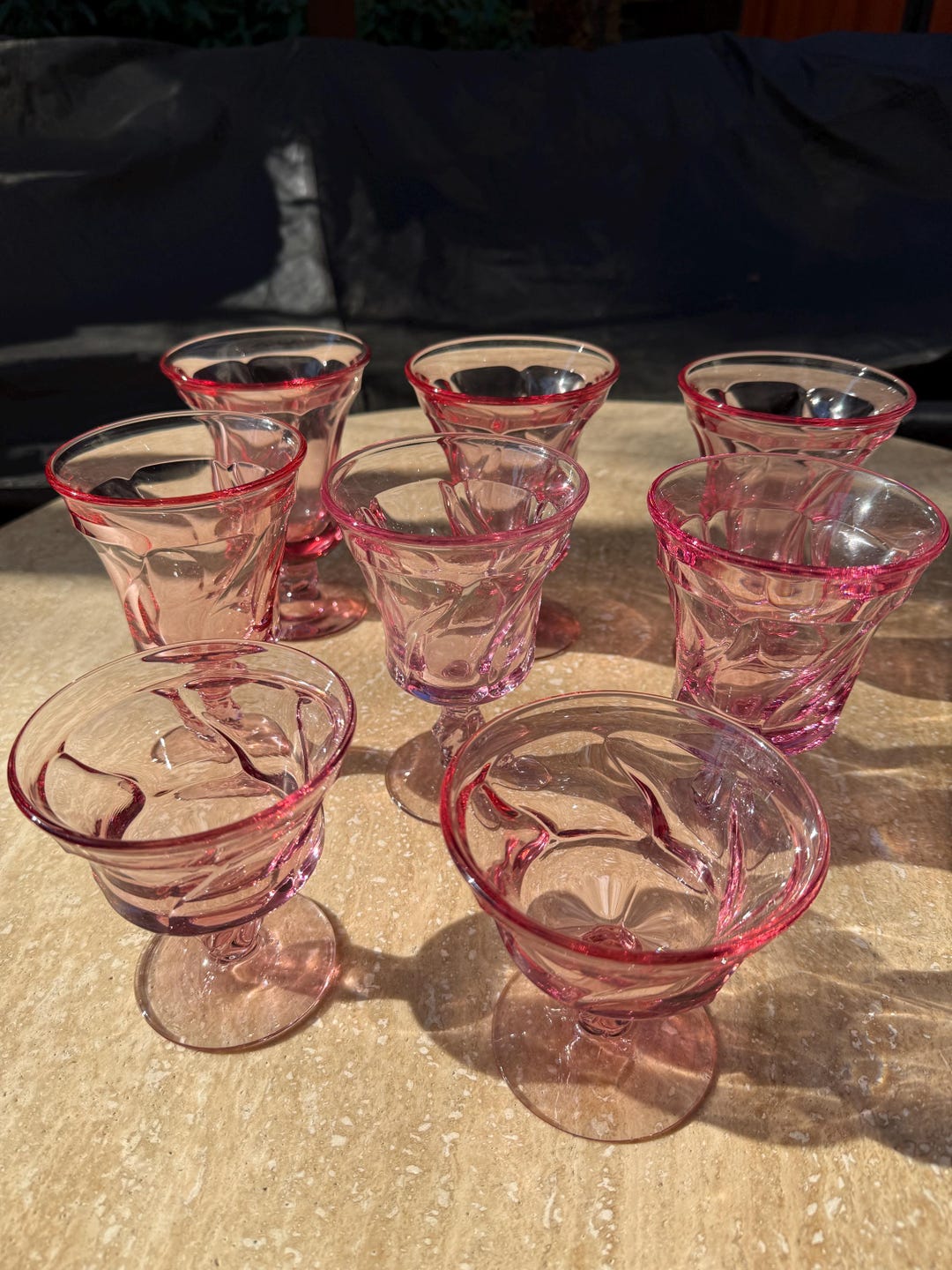 Vintage Fostoria Jamestown Pink Glass Collection Elegant Pressed ...