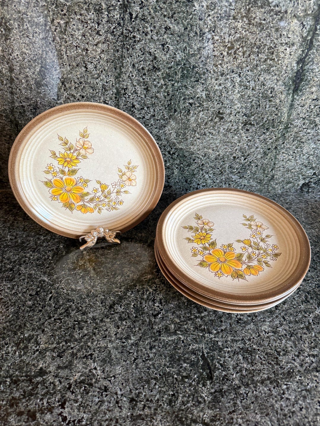 Vintage Wallace Heritage Stoneware Plates – Set of 5 Painted Desert ...