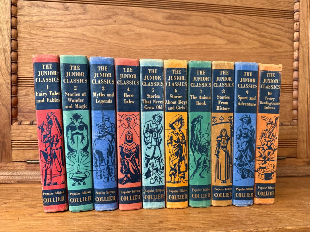 1959 Collier’s Junior Classics the Young Folks Shelf of Books 1-10 ...