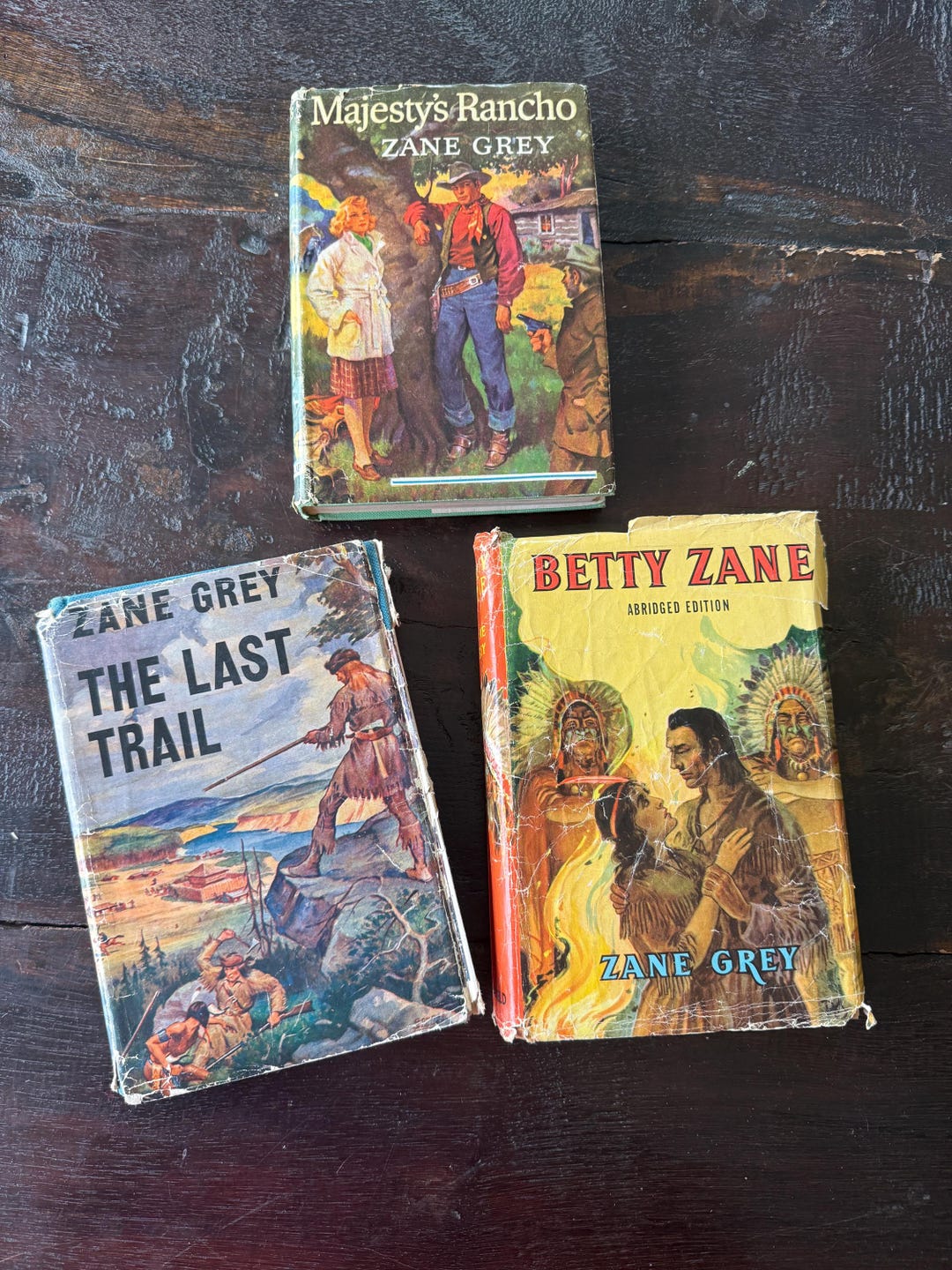 Vintage Zane Grey Western Book Set – Majesty’s Rancho, the Last Trail ...