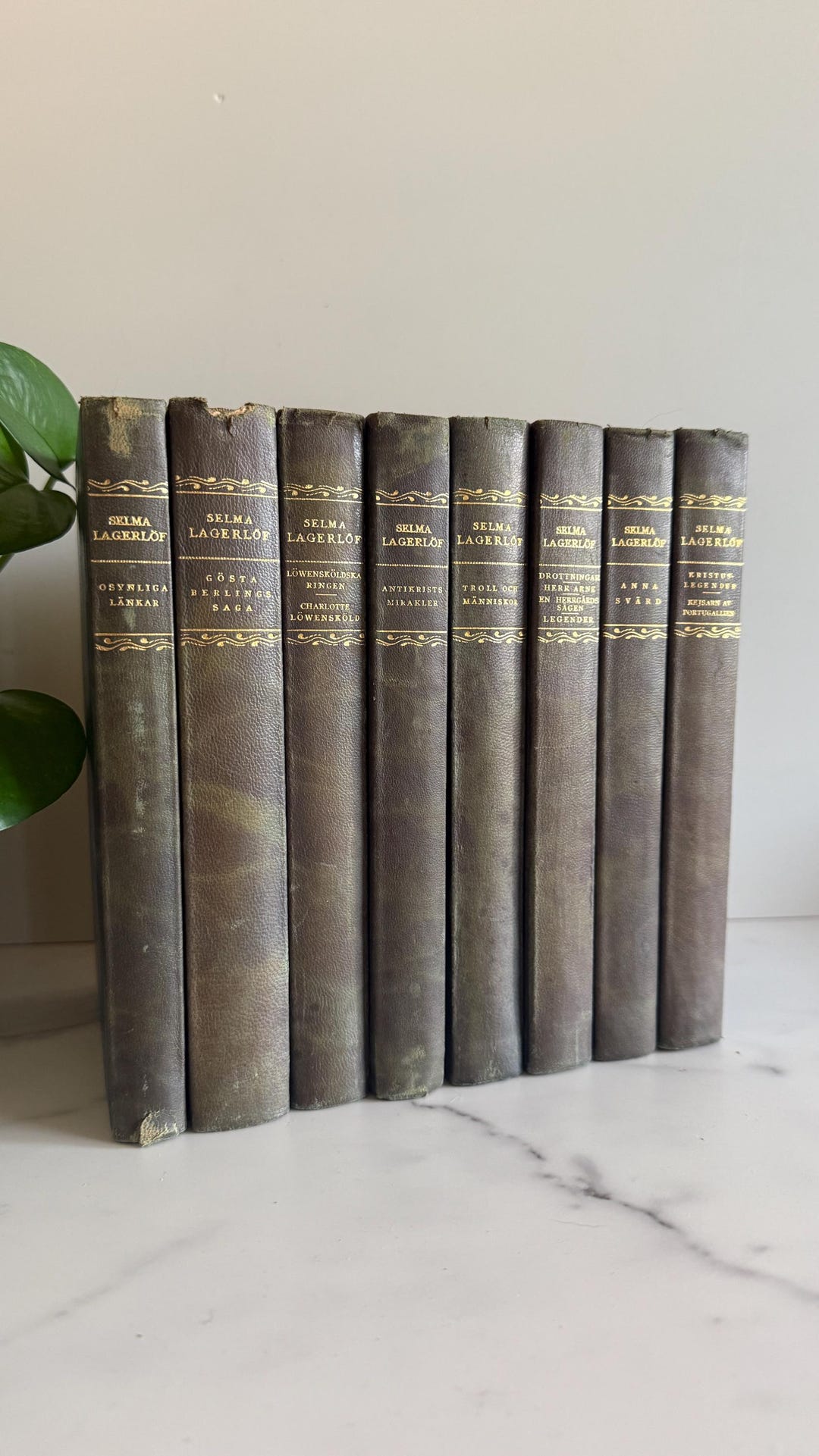 1938 Selma Lagerlöf Swedish Book Set | Nobel Prize Author | Antique ...