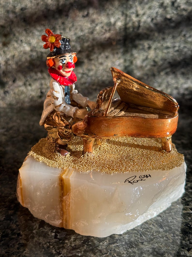 Vintage Ron Lee Clown Figurines on Onyx Base – 1980s Limited Edition ...