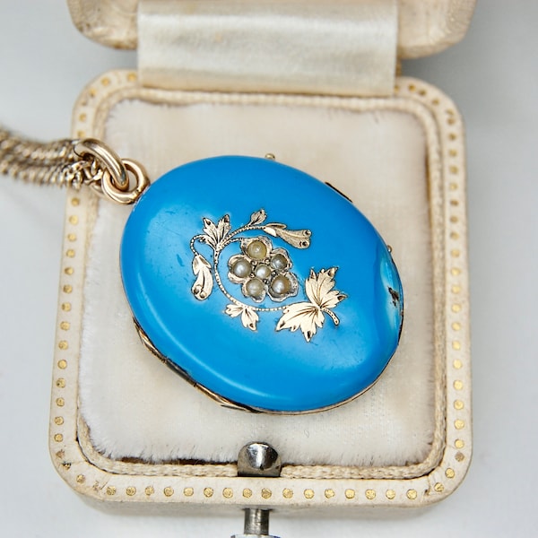 Enamel Locket - Etsy