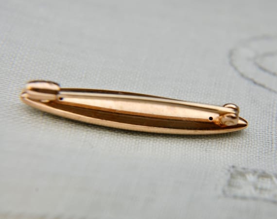 Antique Edwardian Lingerie Pin, 14k Rosy Gold, Black … - Gem