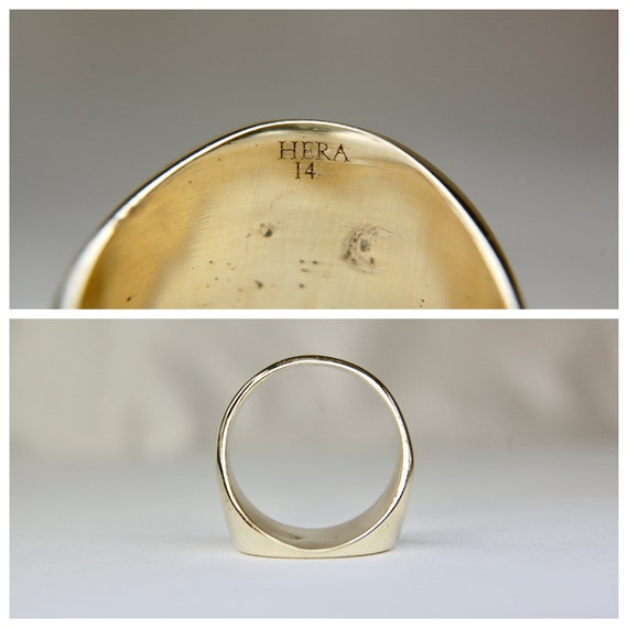 14k "Clark" Coat of Arms Ring, Family Crest, Shield, … - Gem