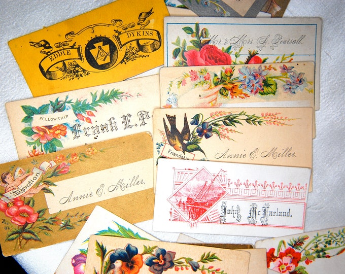 Victorian Calling Cards, Pick by Name, Antique, Memorabilia ...