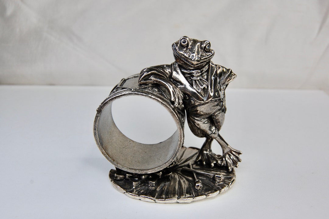 Fairy Tale Toad Drummer Napkin Ring, Silver Plated, Figural, Reed ...