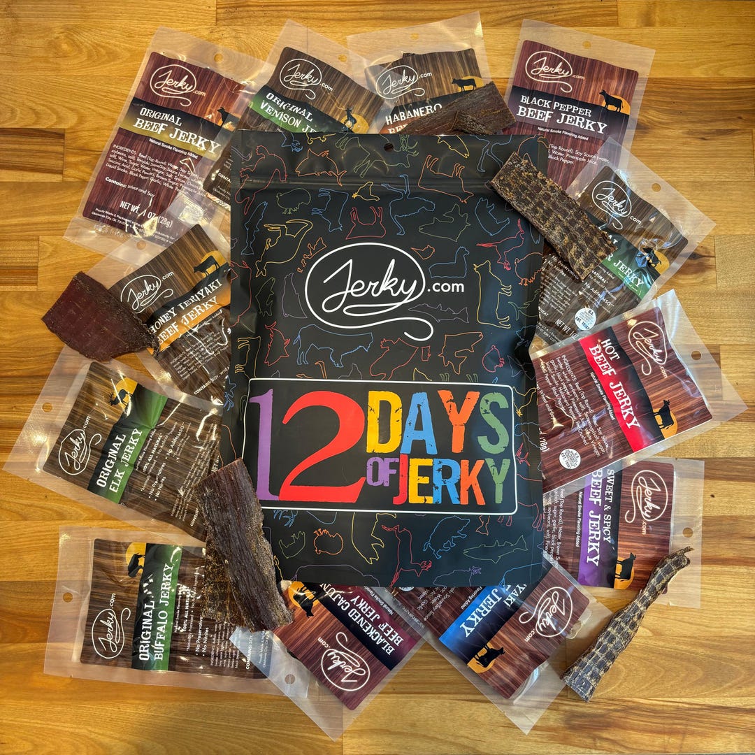 Advent Calendar for Men - 12 Days of Jerky Gift Package - Unique Gift ...