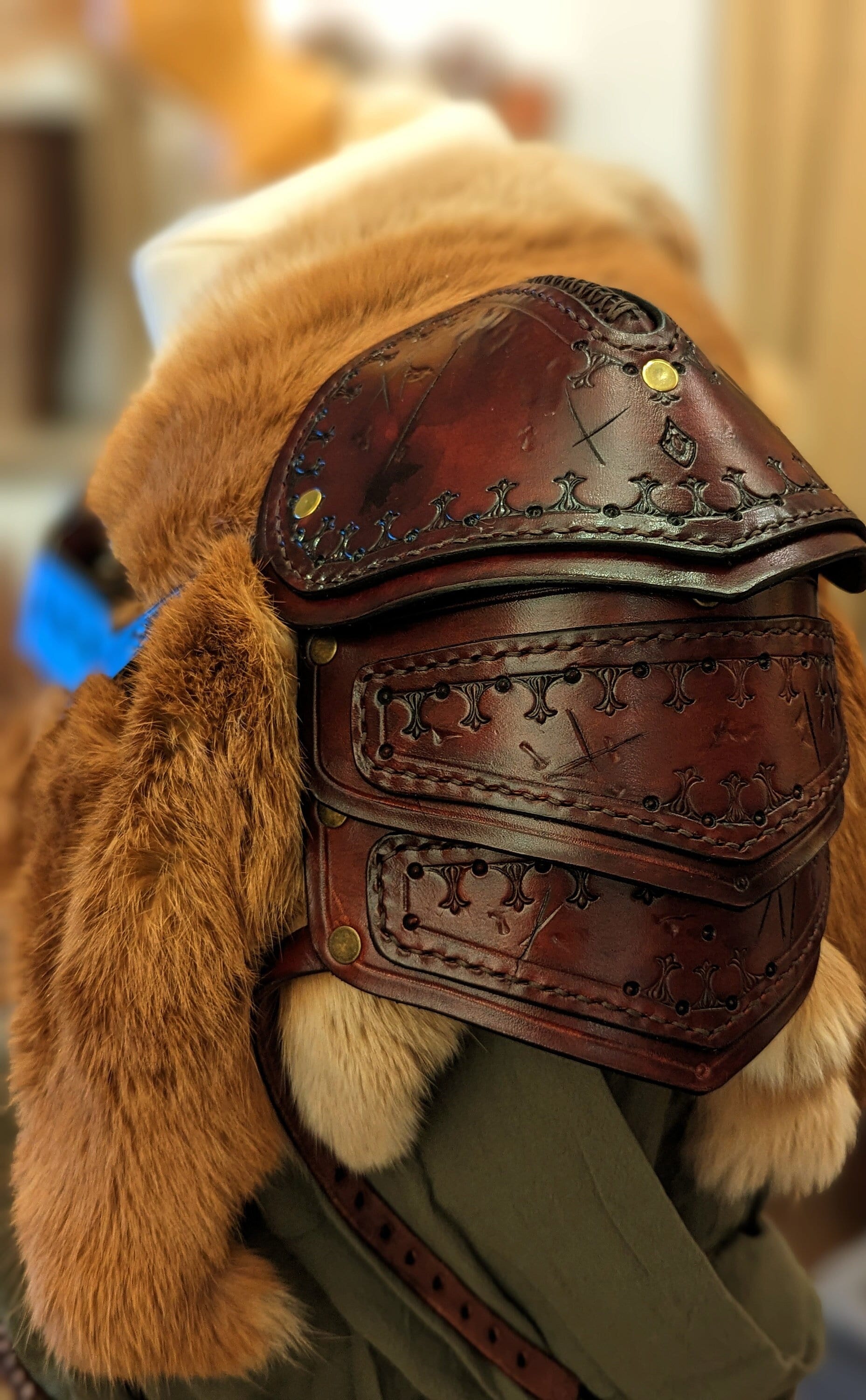 Leather Armour, Leather Shoulder Armour, Leather Spaulder, Armour ...