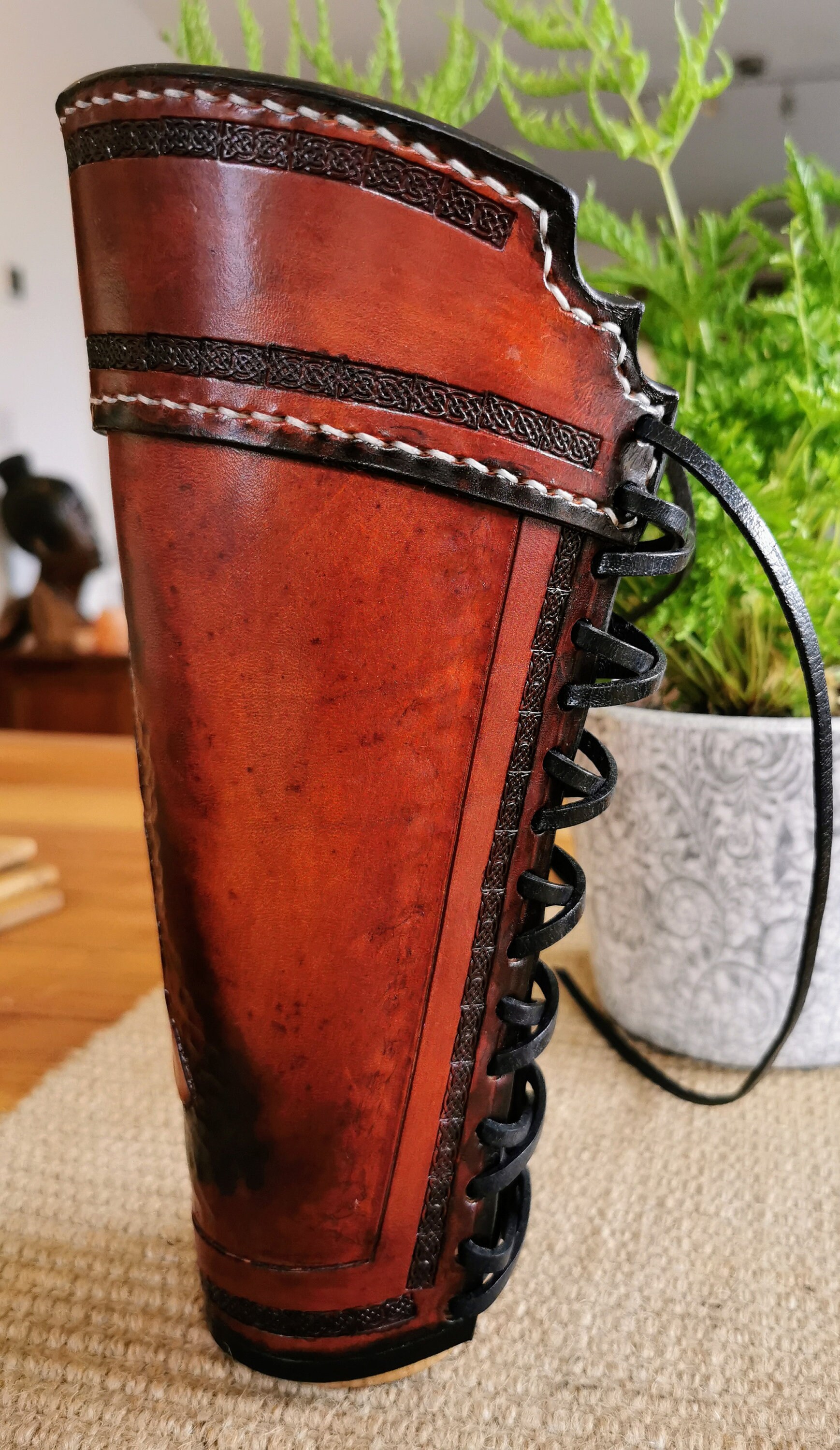 Celtic Knot Bespoke Leather Arm Guard, Bespoke Arm Guard, Archery Arm ...