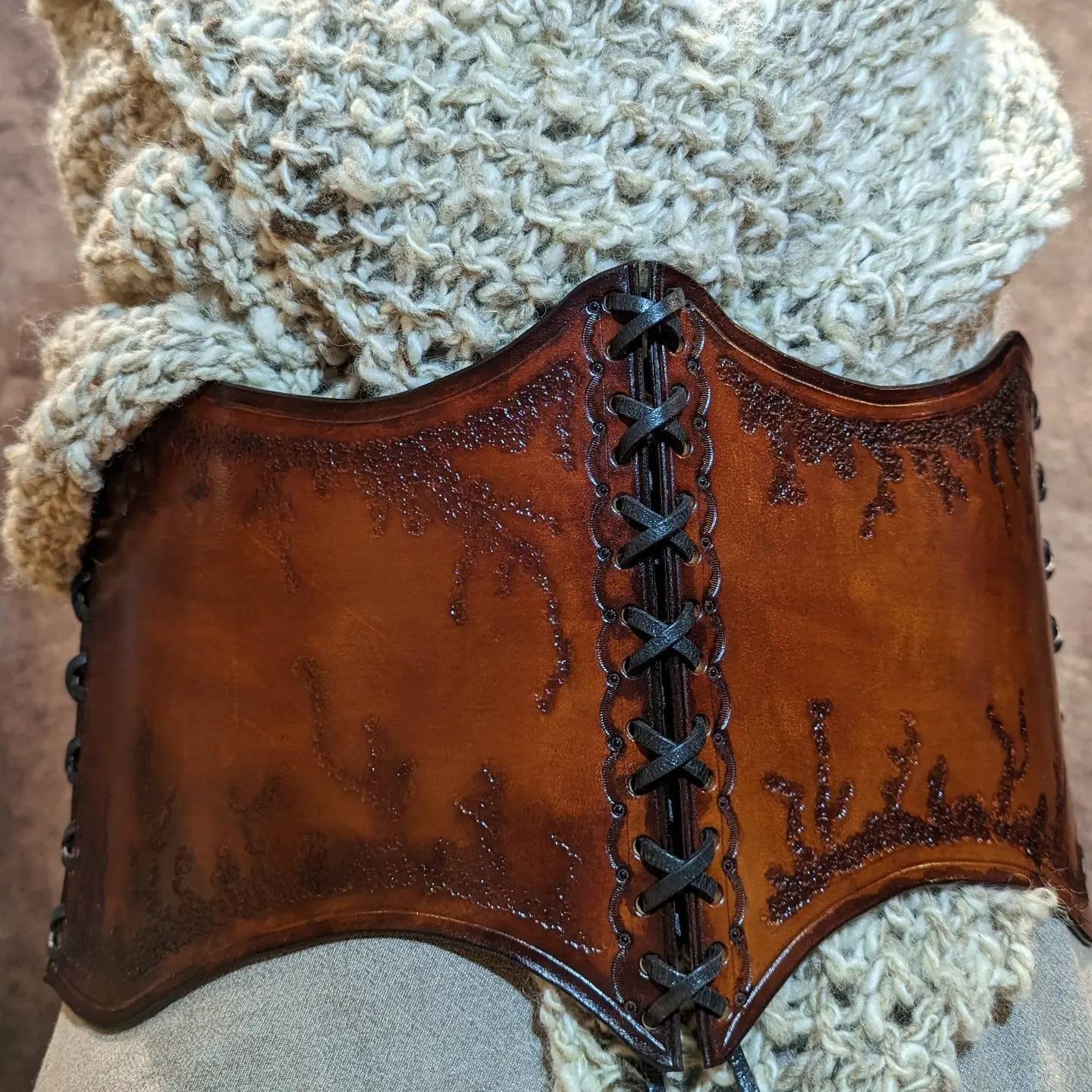 Bespoke Leather Corset Belt Artisan Corset Belt Leather Corset Belt Leather Belt Belt