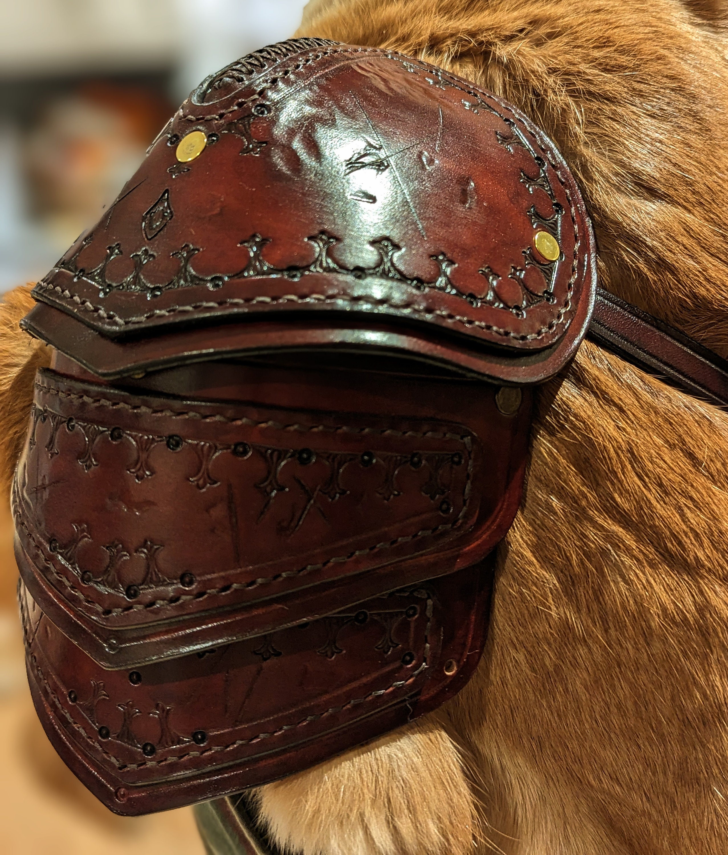 Leather Armour, Leather Shoulder Armour, Leather Spaulder, Armour ...