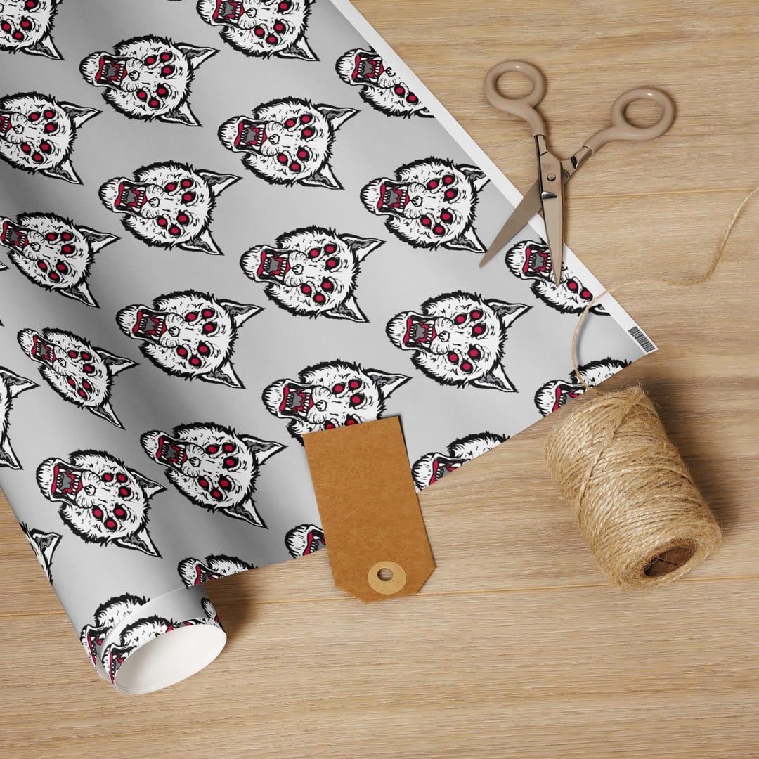 6 Eyed Wolf Red Eyes - Wrapping Paper Roll - Etsy
