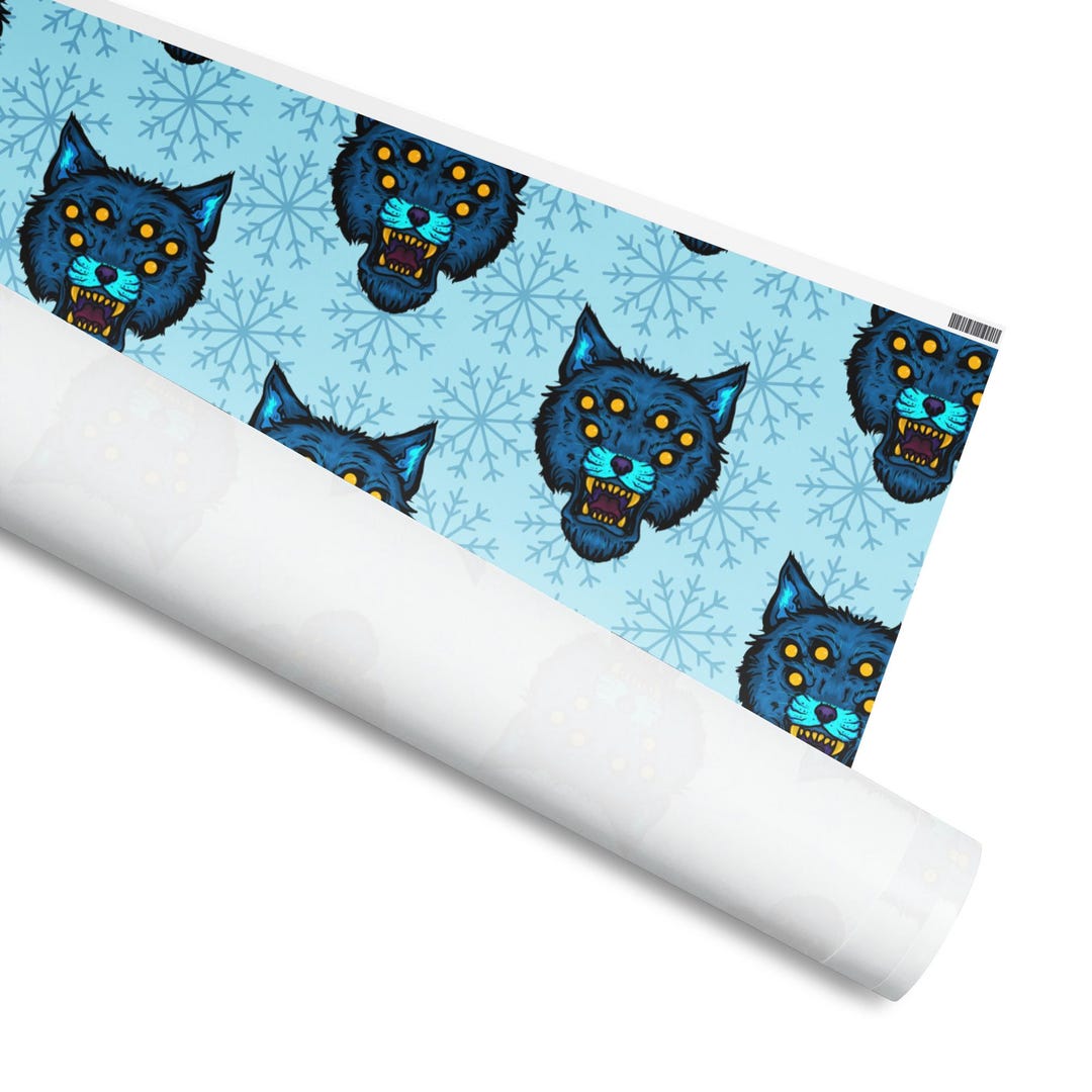 6 Eyed Wolf - Holiday Wrapping Paper Roll - Etsy