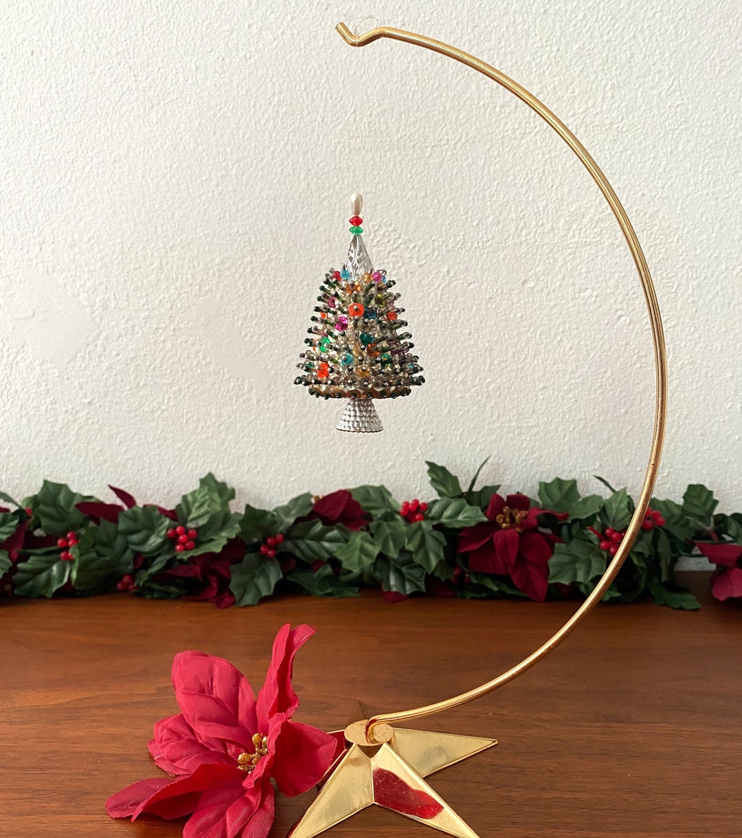 Vintage Sequined Pushpin Christmas Tree Ornament Handmade - Etsy