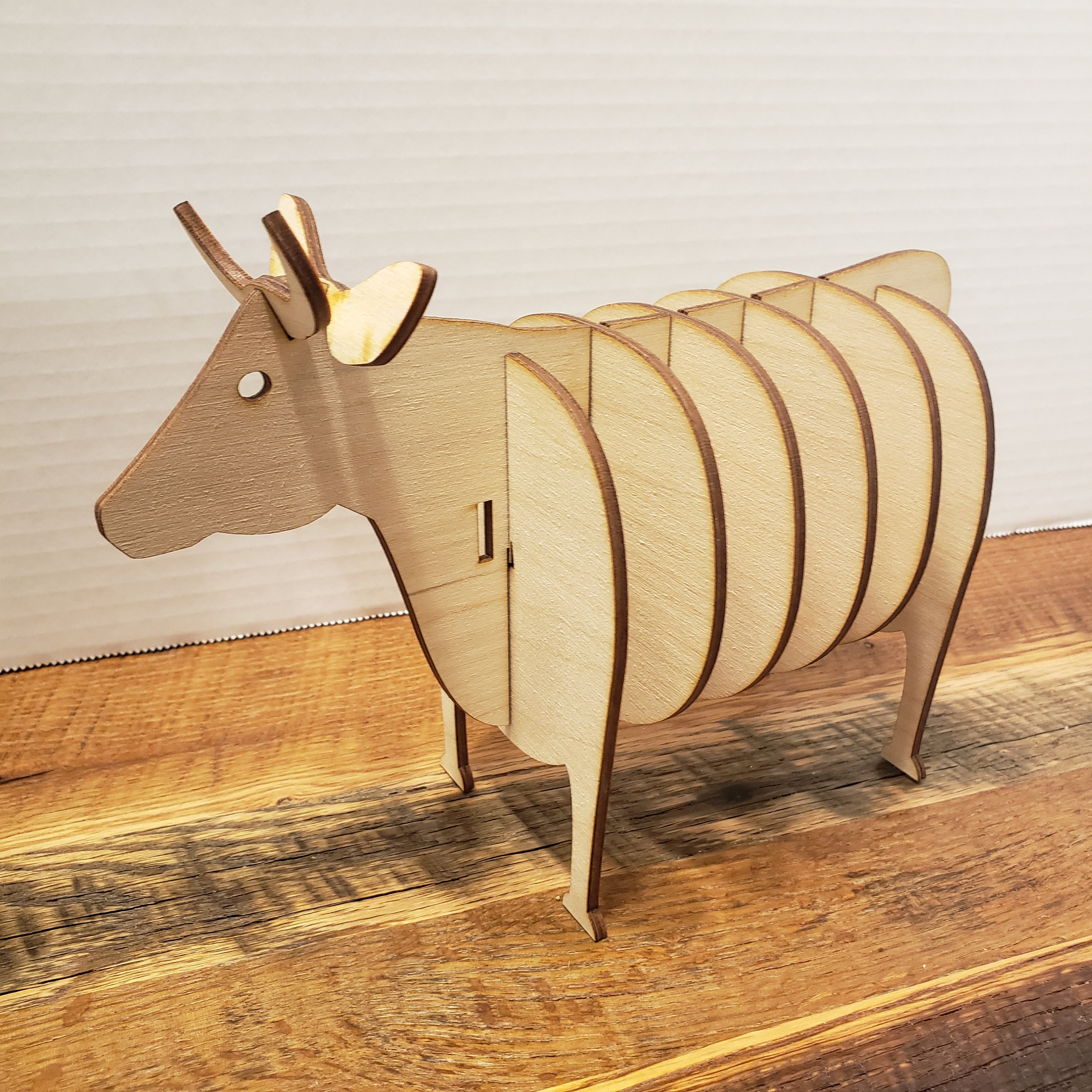 Wooden Cow Coaster Set | Etsy