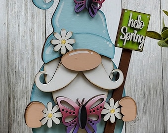 Spring Easter Gnome Porch Sign SVG File Spring Gnome Sign - Etsy