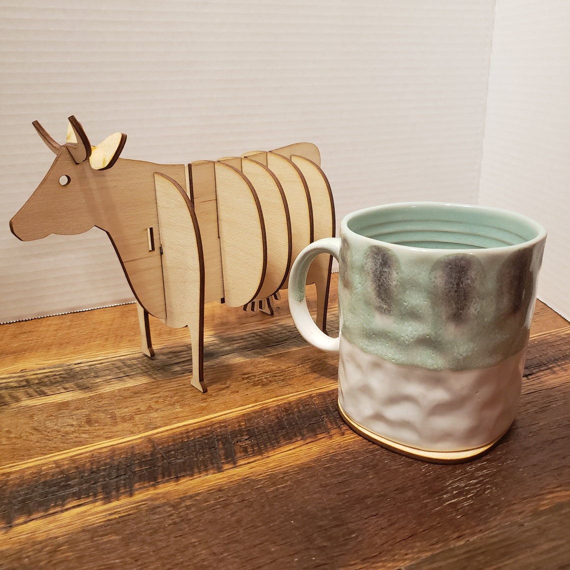 Wooden Cow Coaster Set | Etsy