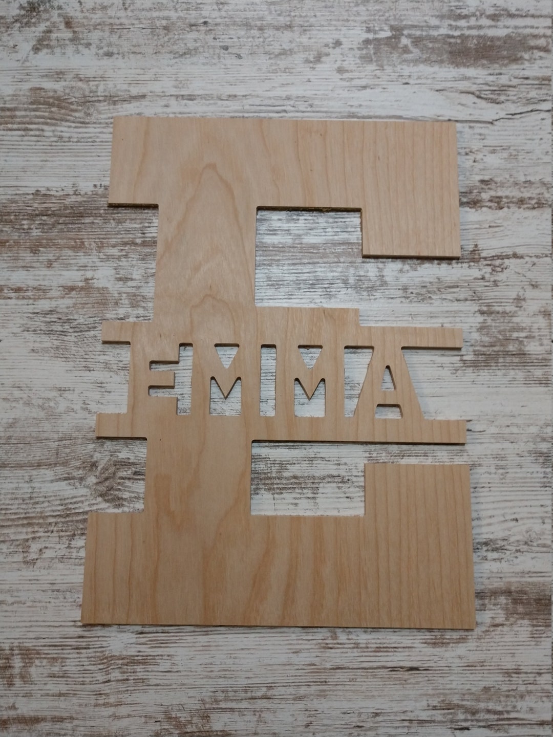 Custom Wood Monogram Letter With Name - Etsy